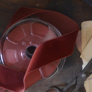Burnt Ruby Red 2" Wide Swiss Velvet Ribbon - Etsy
