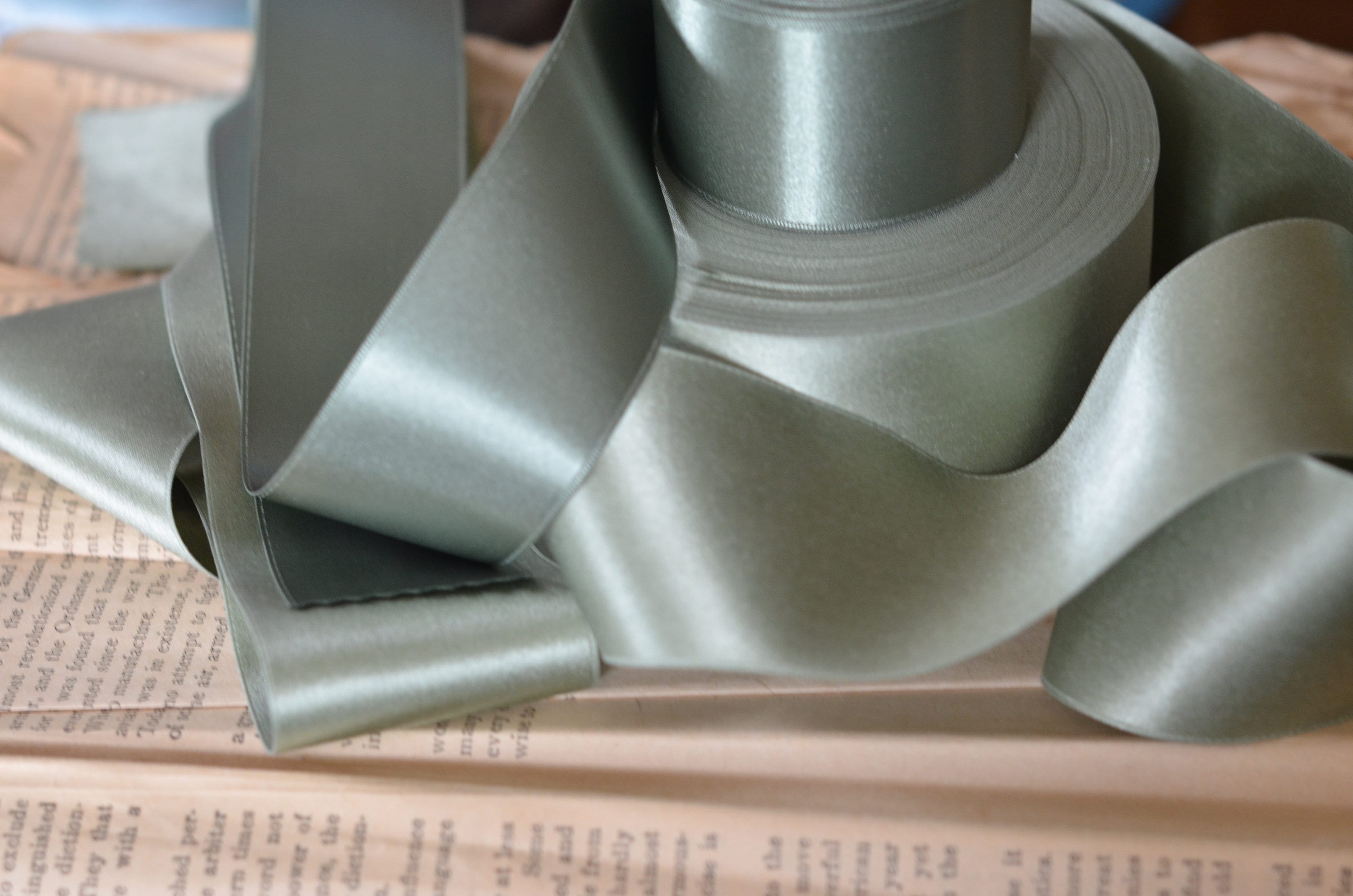 Haberdashery Hat Making & Hair Crafts Jewelry & Beauty Sage Green Satin ...