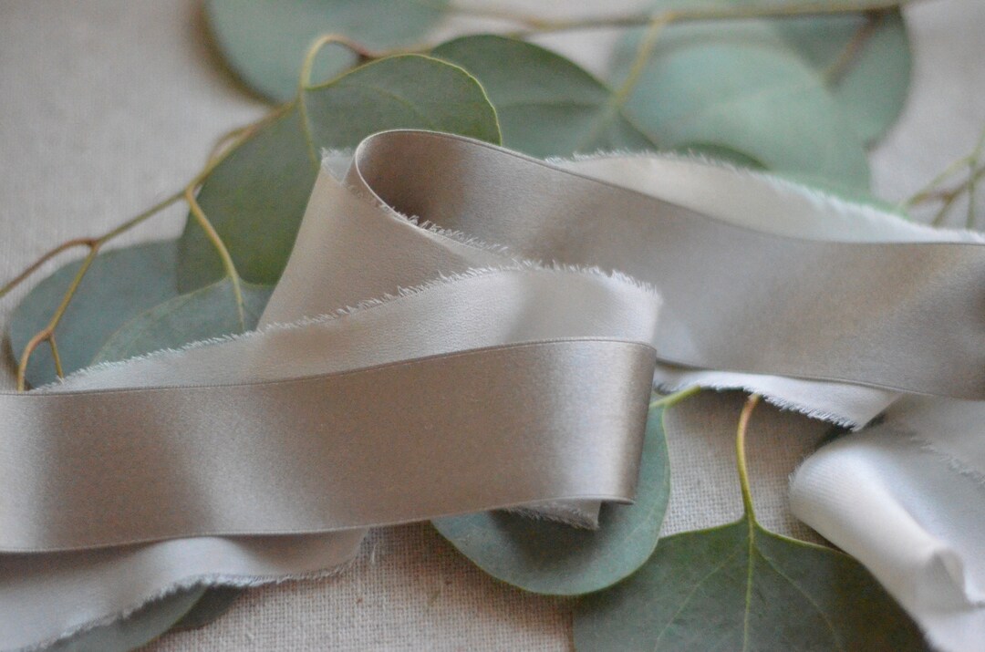 Taupe Beige Silk Satin Ribbon - Etsy