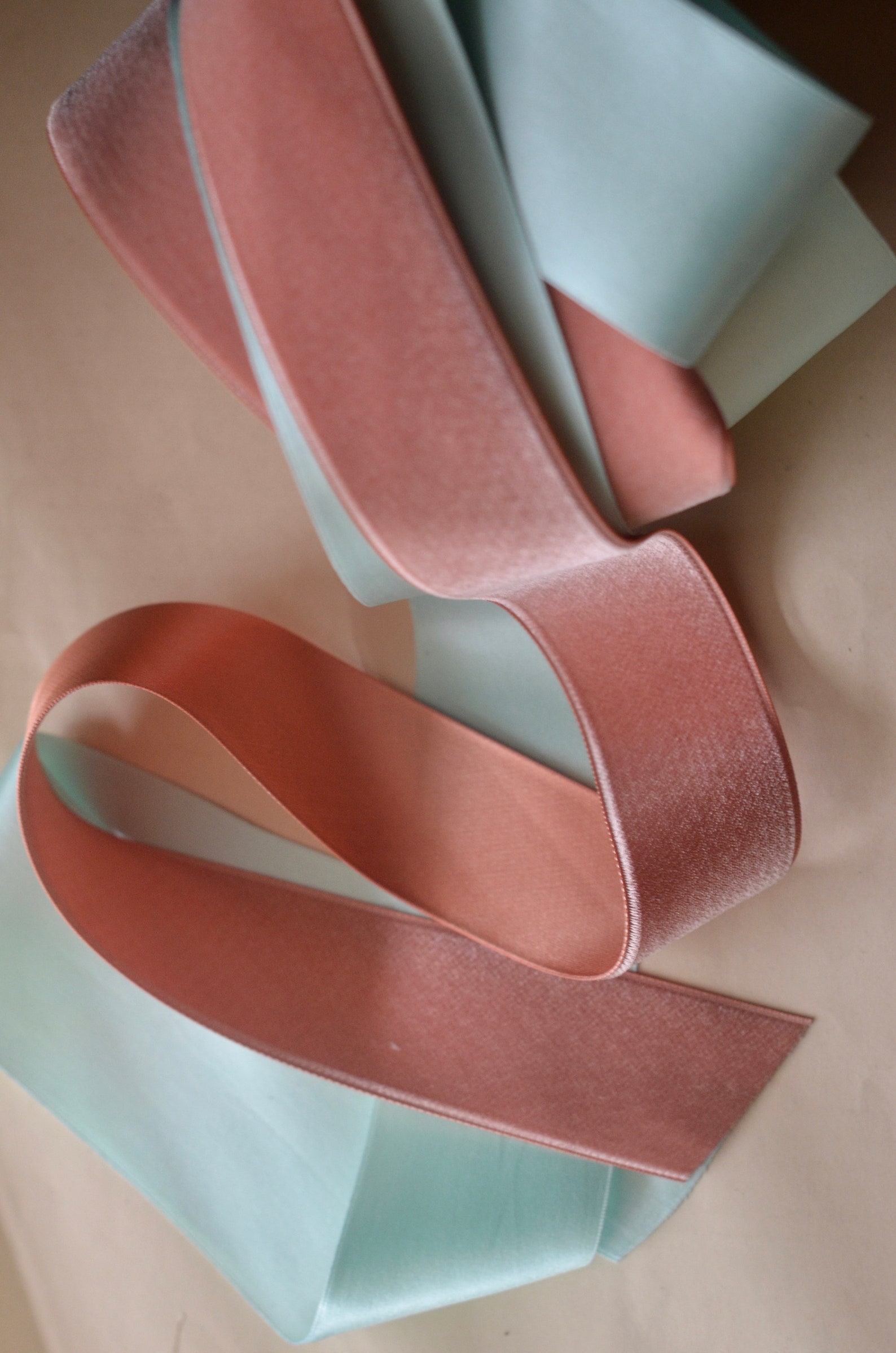 Peachy Pink Coral Velvet Satin - Etsy