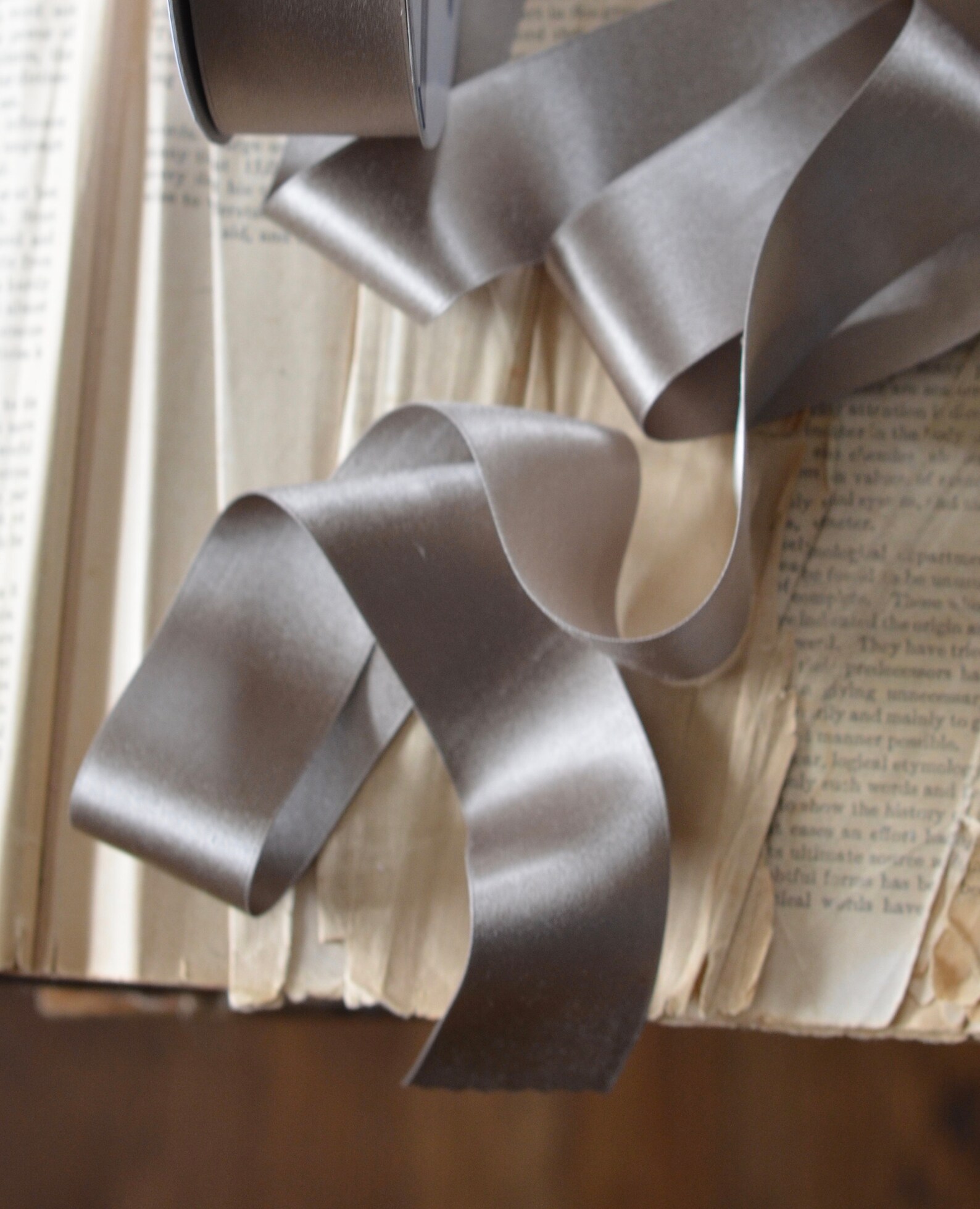 Taupe Silk Satin 2 Wide Ribbon | Etsy