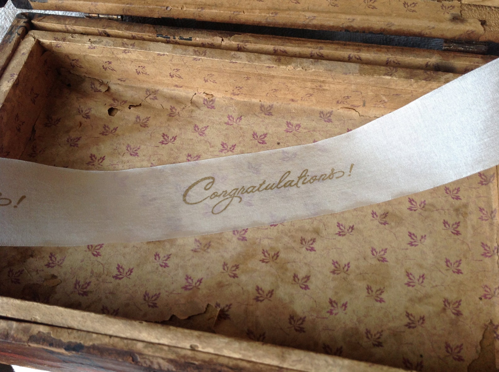 Congratulations Ribbon Gold and Ivory Sheer Ribbon | Etsy