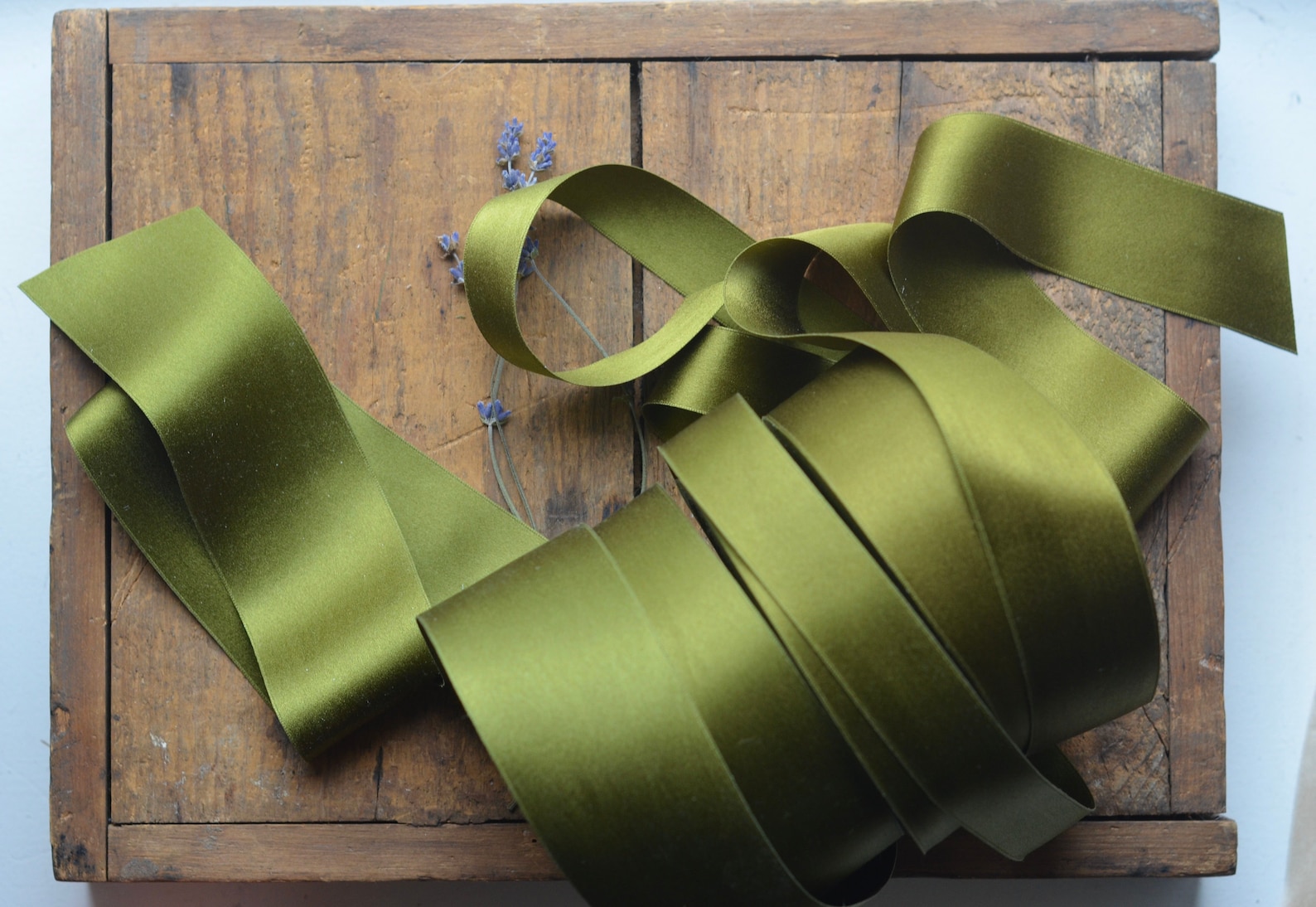 Olive Green Silk Satin Ribbon | Etsy