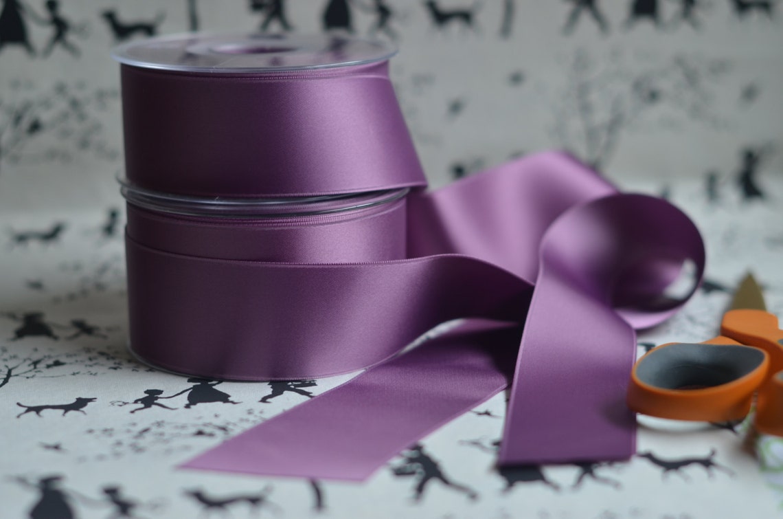 Amethyst purple swiss satin ribbon | Etsy