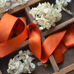 Mandarin Orange Hand Dyed Silk Satin Ribbon - Etsy