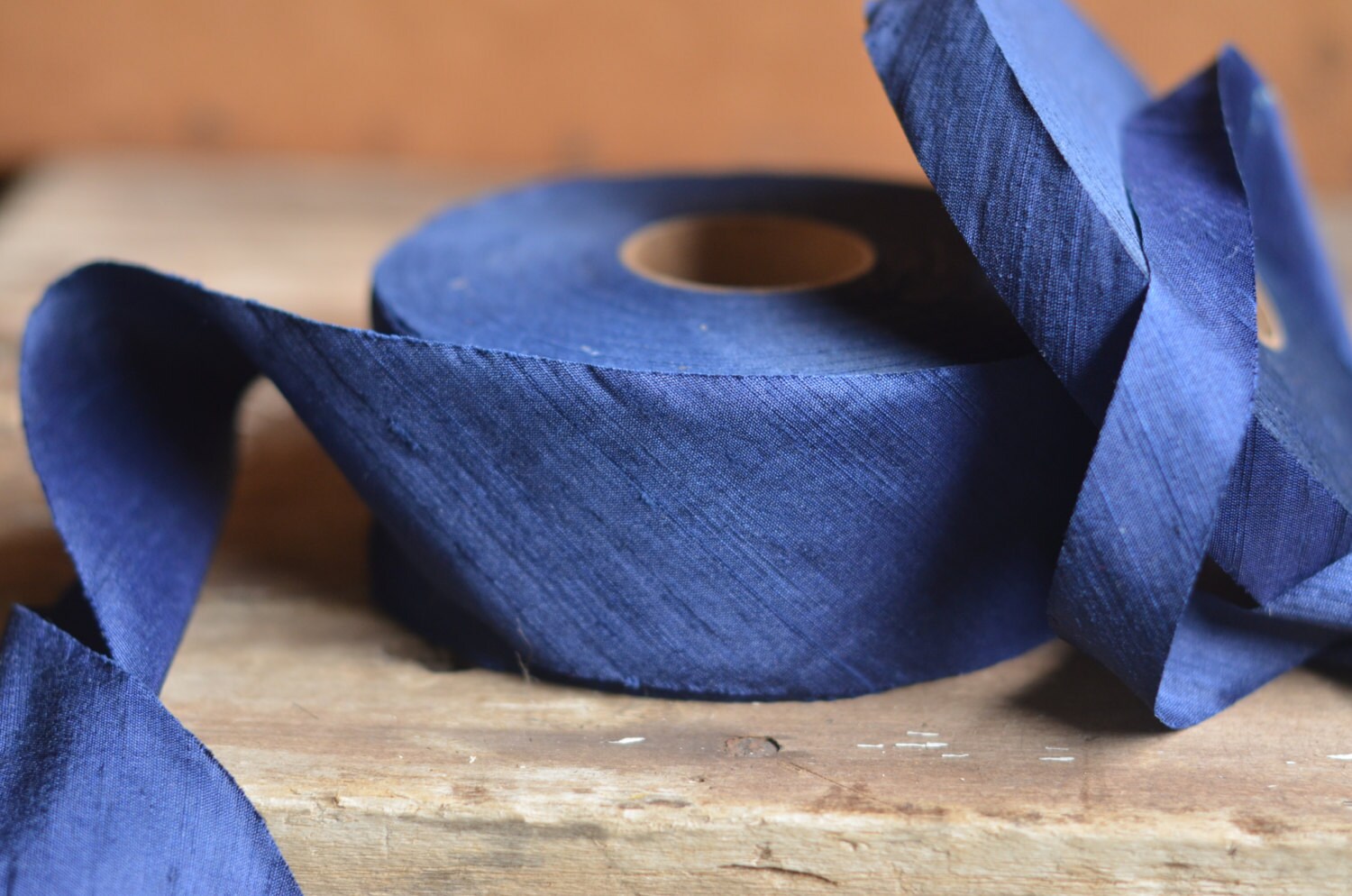 Navy Blue 2 Dupioni Silk Ribbon - Etsy