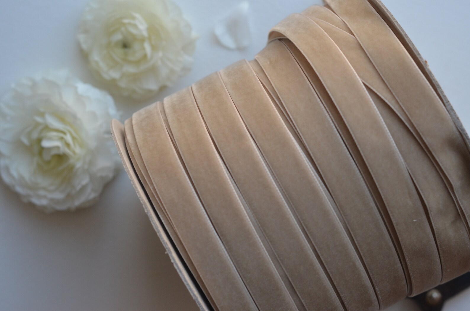 Earthy Beige Velvet 5/8" Ribbon - Etsy