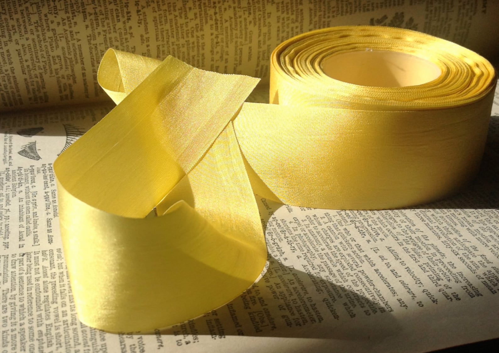 Sunshine Yellow Gold Silk Ribbon | Etsy