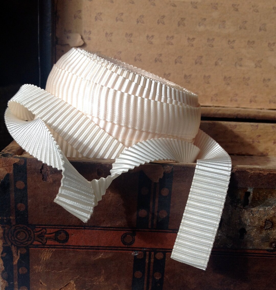Pleated Satin Ivory Cream Trim Ribbon - Etsy