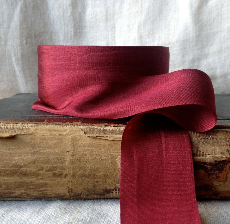 Red Burgundy Silk Ribbon - Etsy