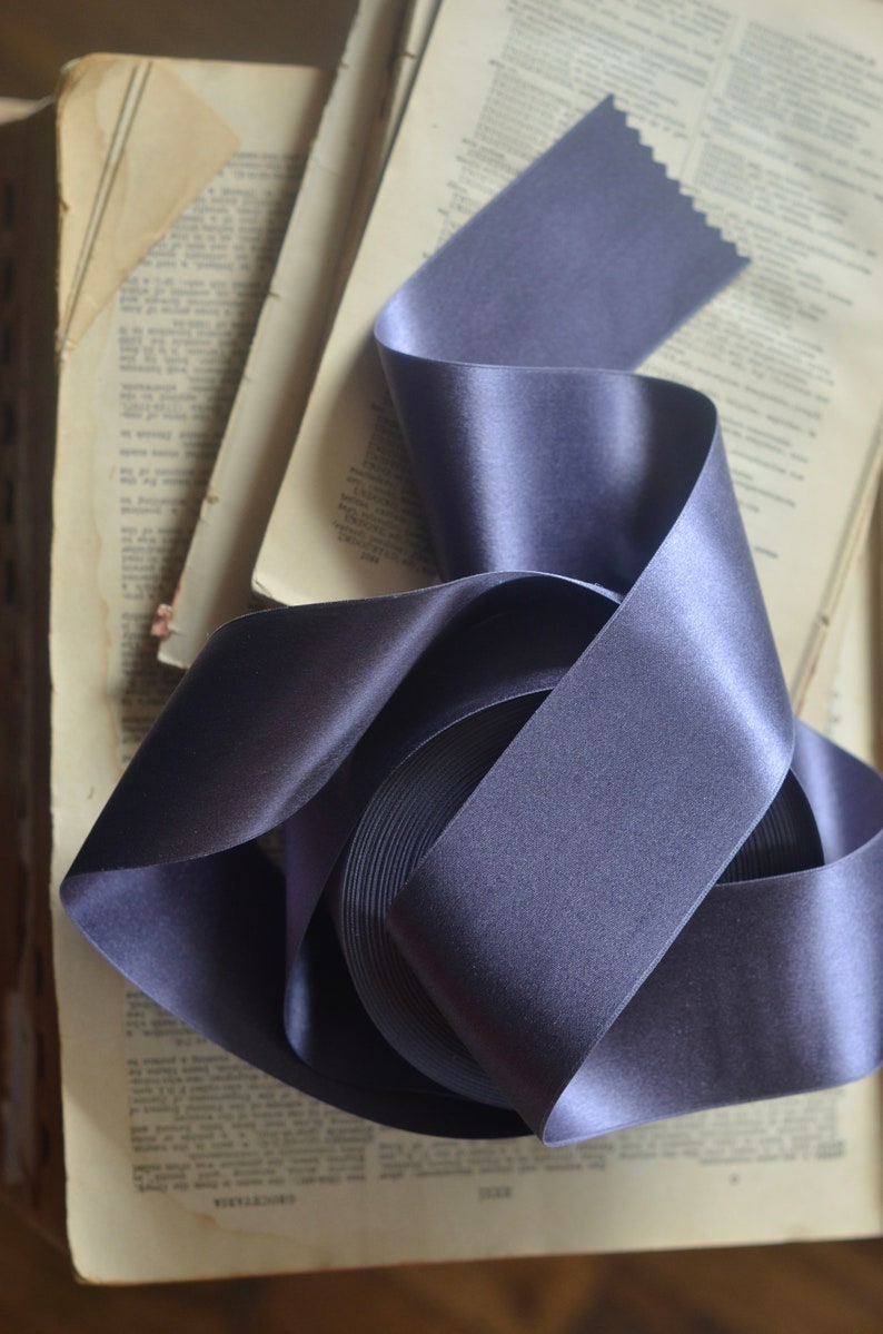 Dusty Lavender Heather Silk Satin 2" Wide Ribbon - Etsy