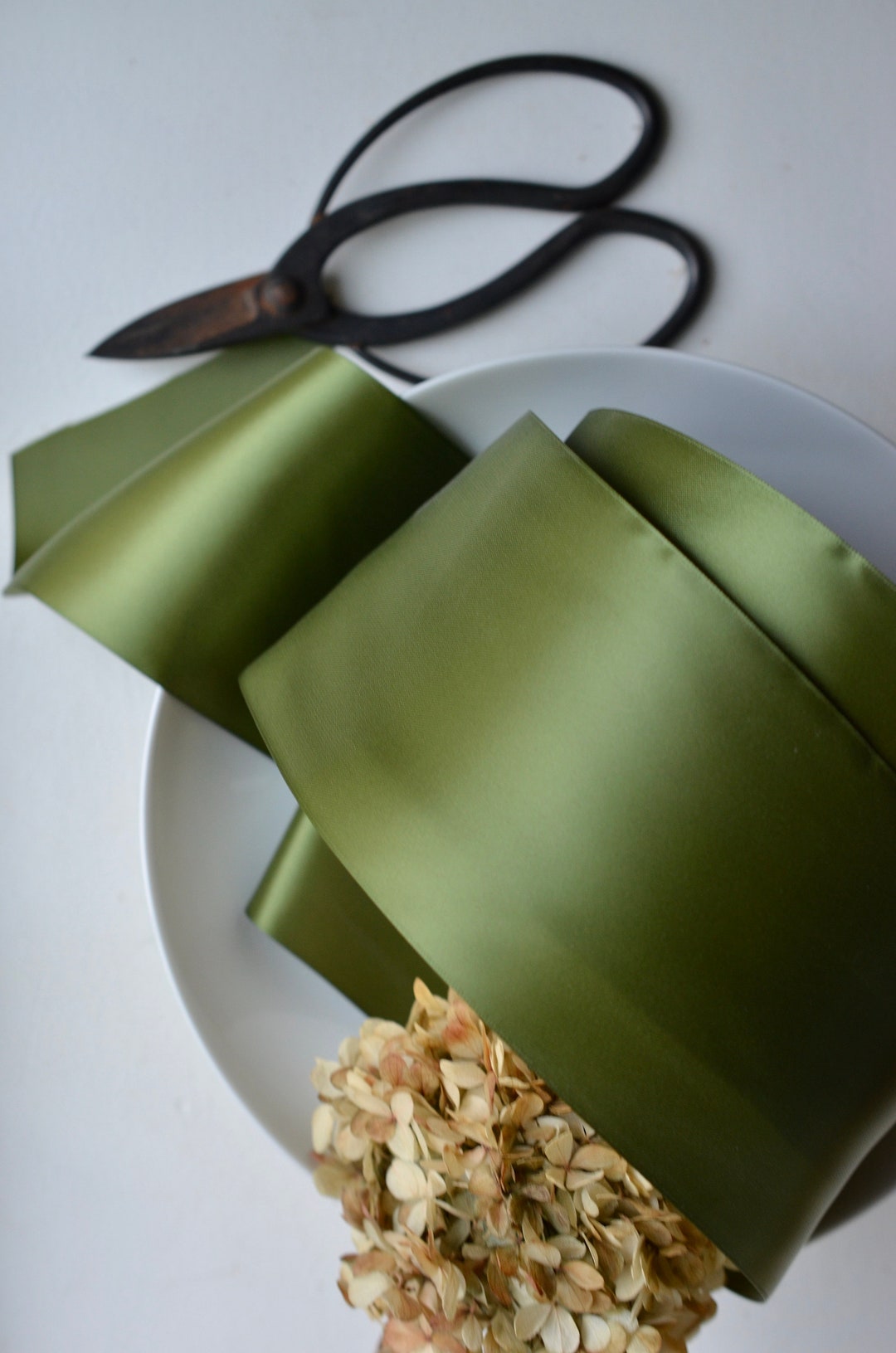 Moss Green 2 1/4" or 4" Satin - Etsy