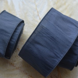 10 Yard Roll of Dark Denim Wired Ribbon - Etsy