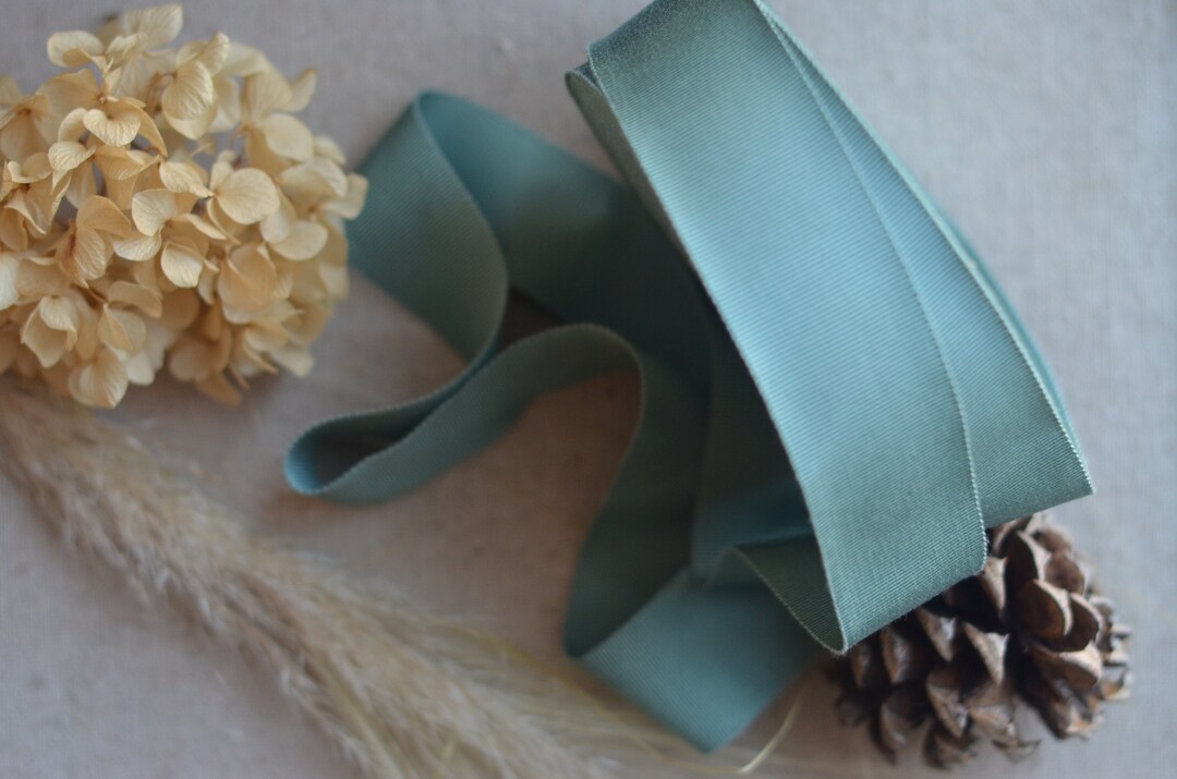 Faded Jade 1 1/2" or 2" Petersham Ribbon - Etsy