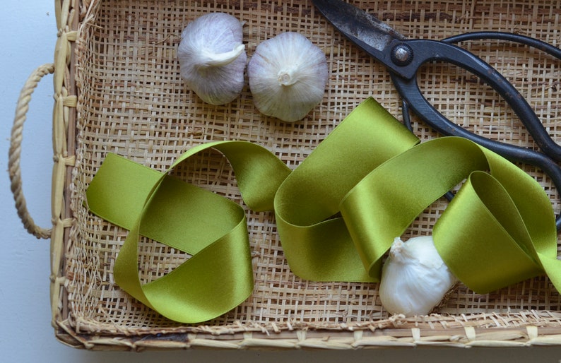 Green Chartreuse Silk Satin Ribbon - Etsy