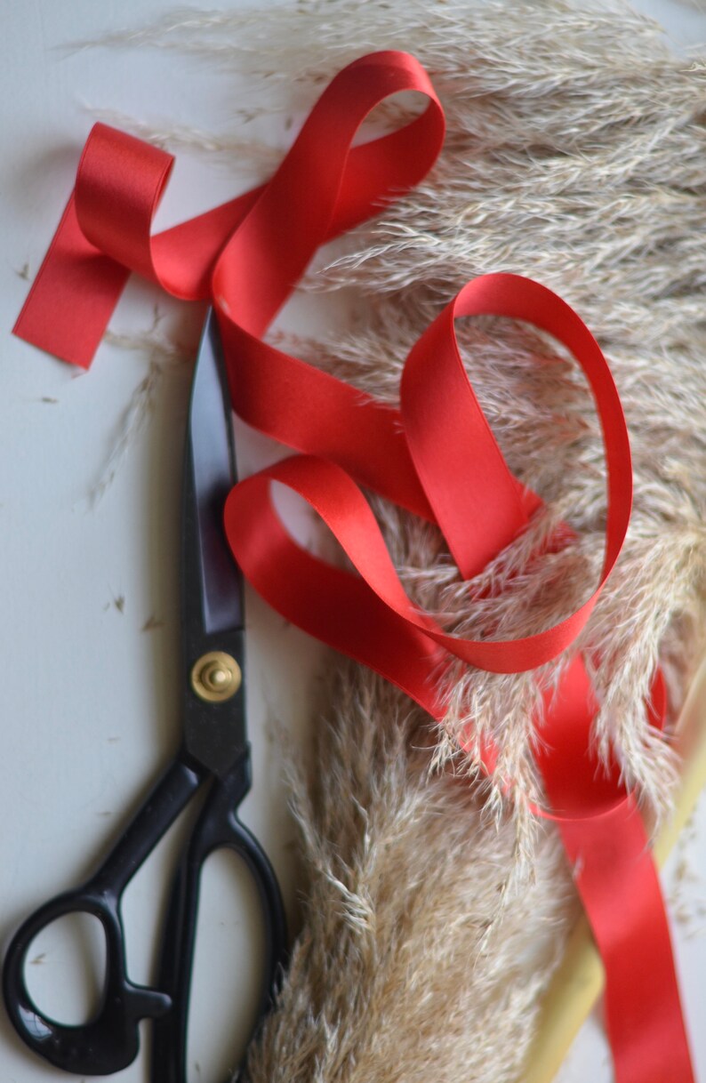 Kabuki Red Silk Satin Ribbon - Etsy