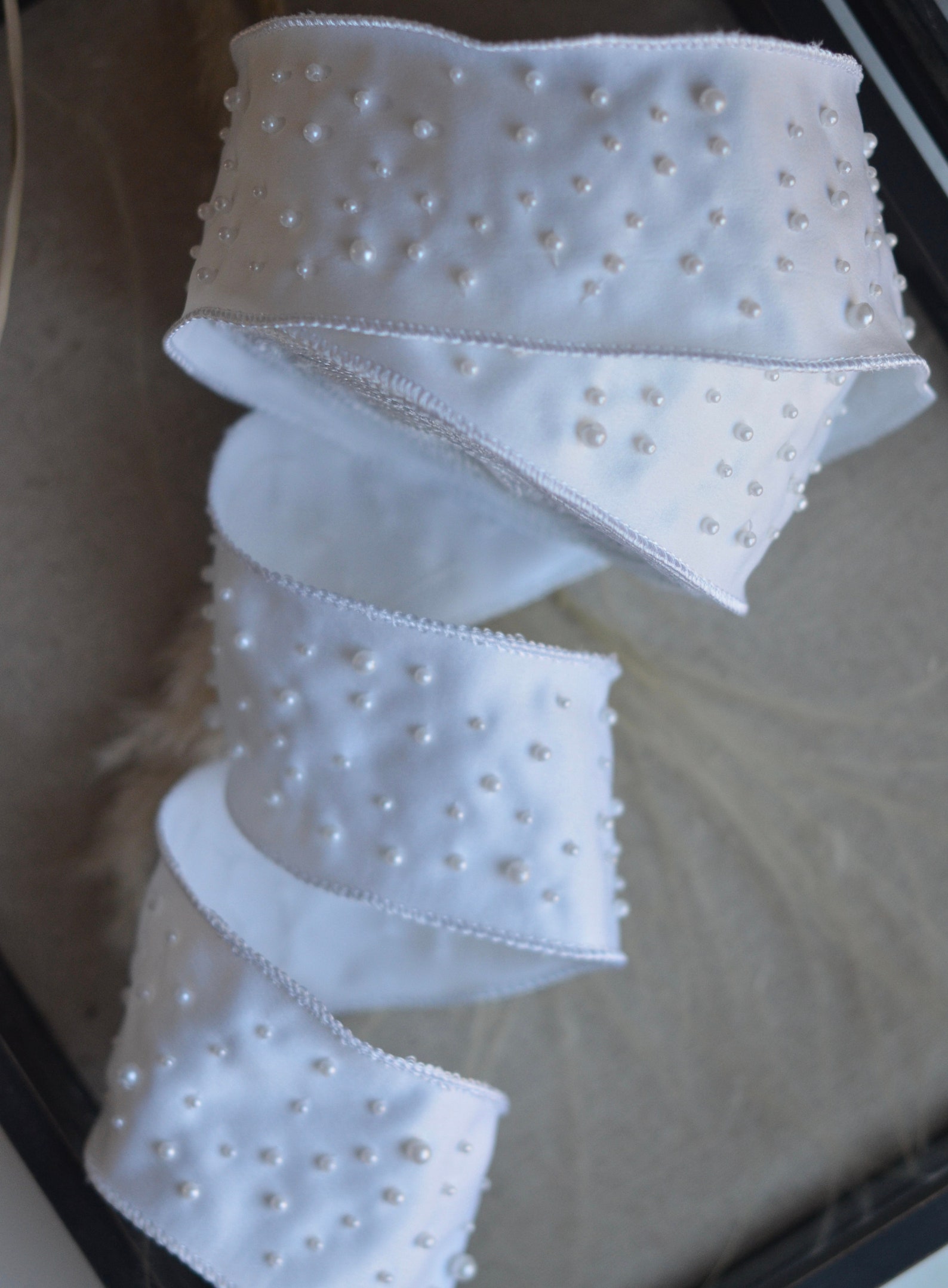 2 Yards of White Pearl 2 1/2 Ribbon - Etsy
