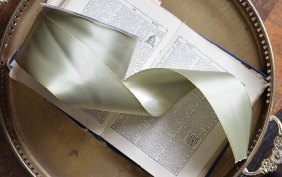 27 Yard Roll of Light Sage Greige Double Face Satin | Etsy