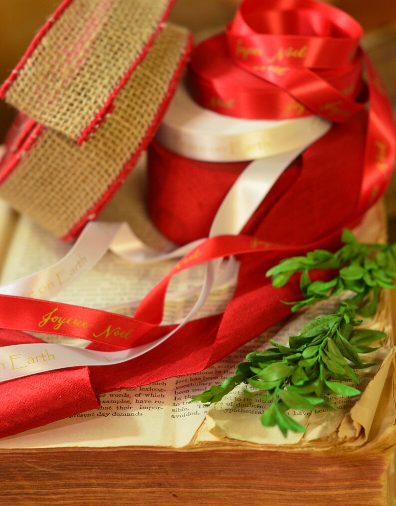 Poppy red dupioni silk ribbon | Etsy