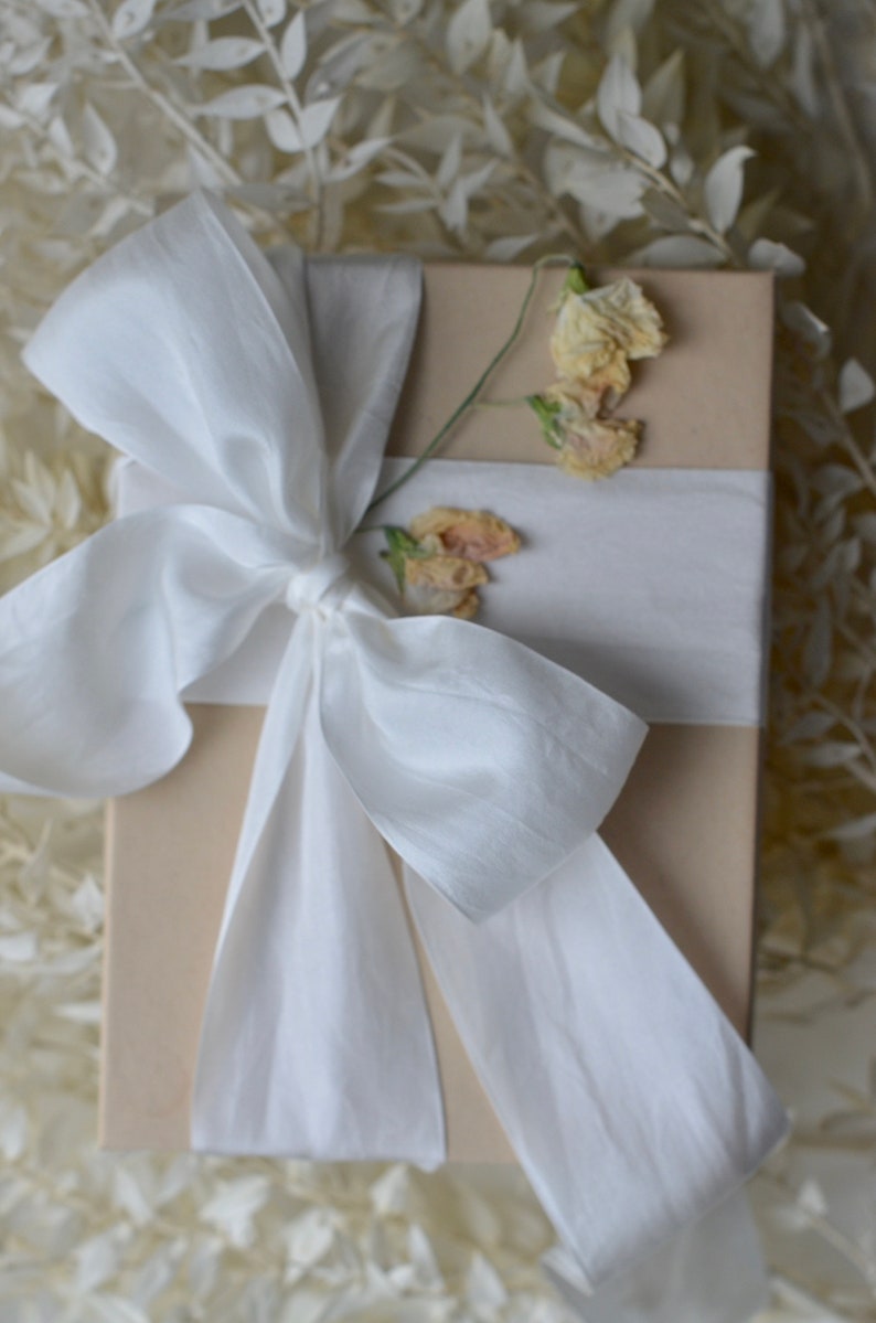 White 2 Wide Silk Ribbon | Etsy