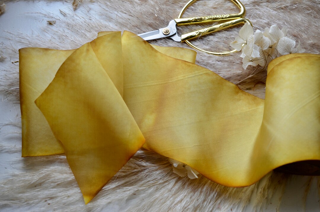 Honey Amber 4" Hand Dyed Silk Ribbon - Etsy