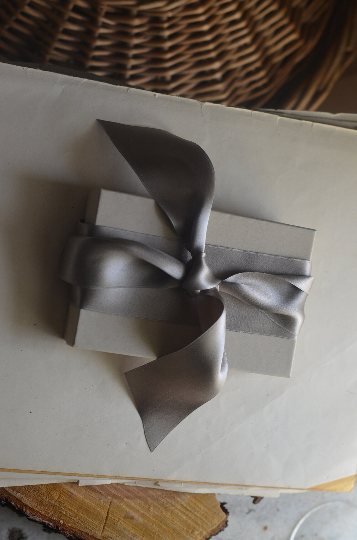 Taupe Silk Satin 2 Wide Ribbon | Etsy