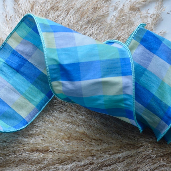 Plaid Wired Ribbon - Etsy