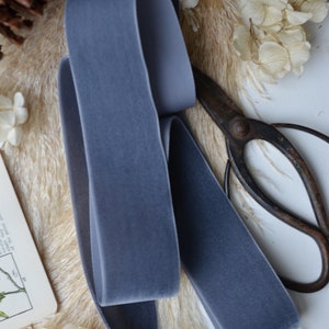 Parma Grey Swiss Velvet Ribbon - Etsy