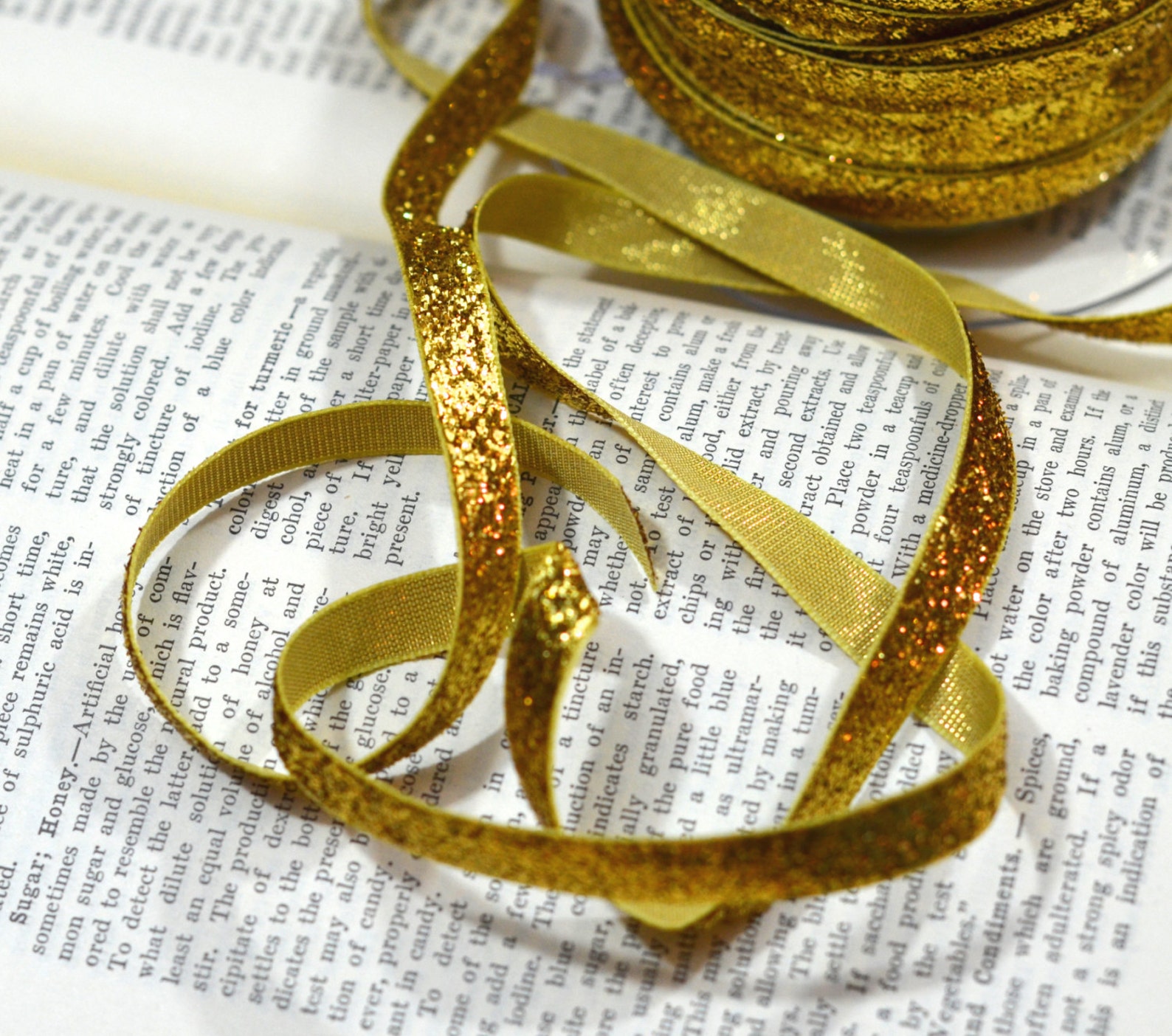 Glitter Gold Metallic Ribbon - Etsy