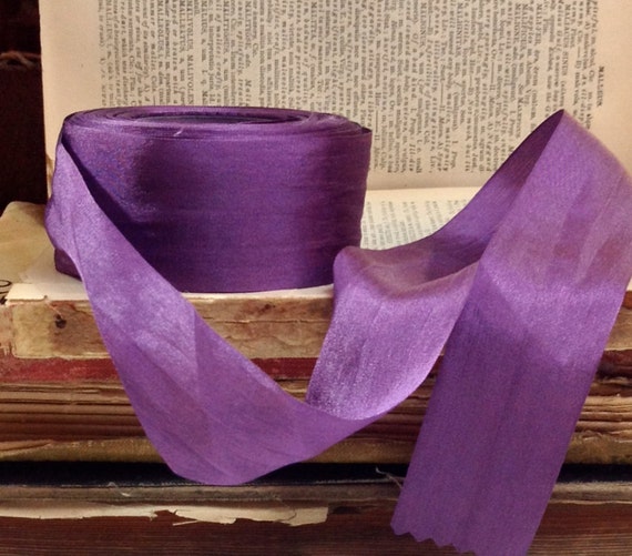 purple violet silk ribbon | Etsy
