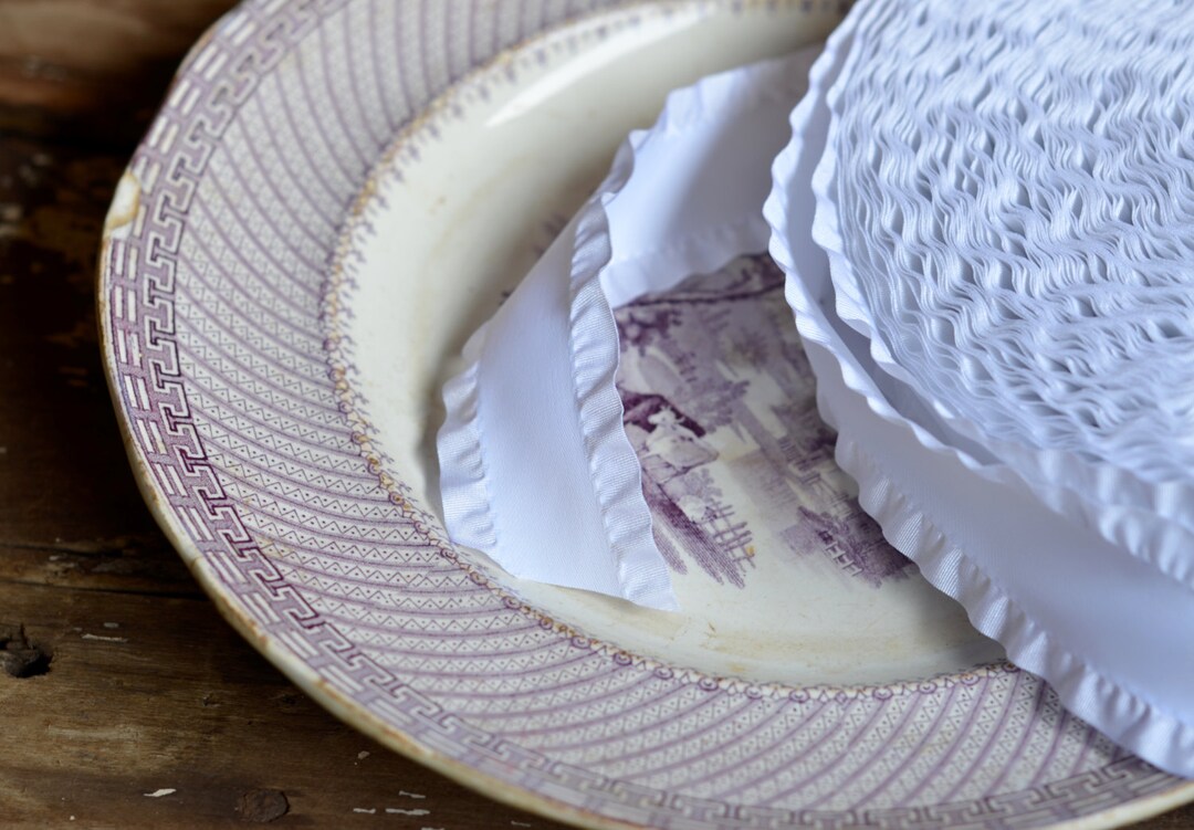 50 Yard Roll of White Ruffled Ribbon - Etsy