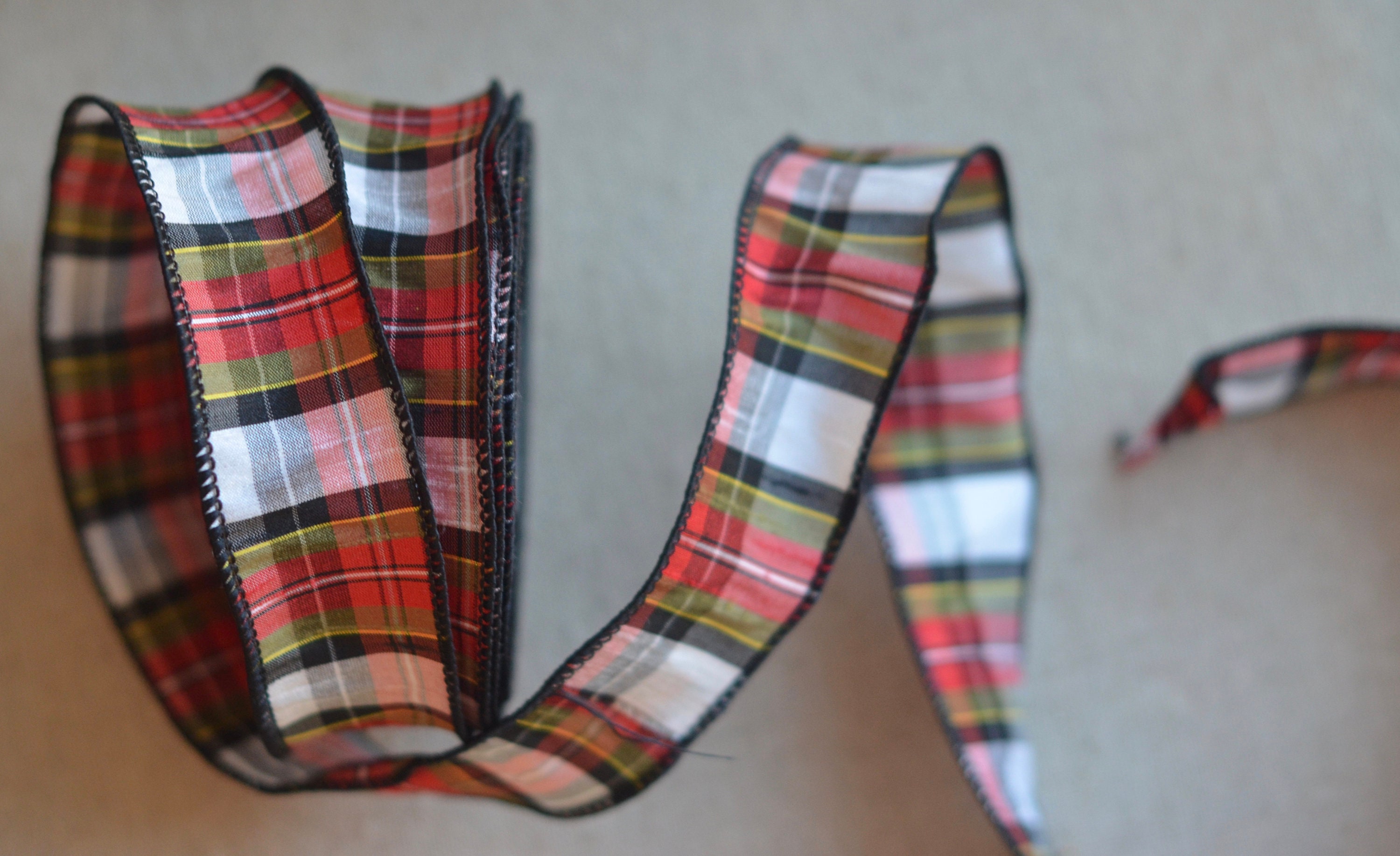 Tartan Plaid Wired Ribbon | Etsy