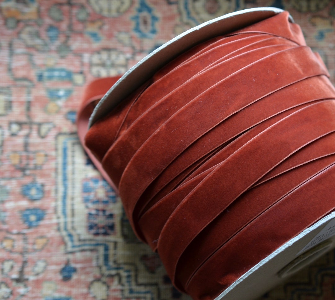 Burnt Ruby Red 7/8" Wide Swiss Velvet - Etsy