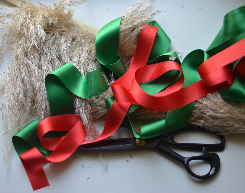Kabuki Red Silk Satin Ribbon | Etsy
