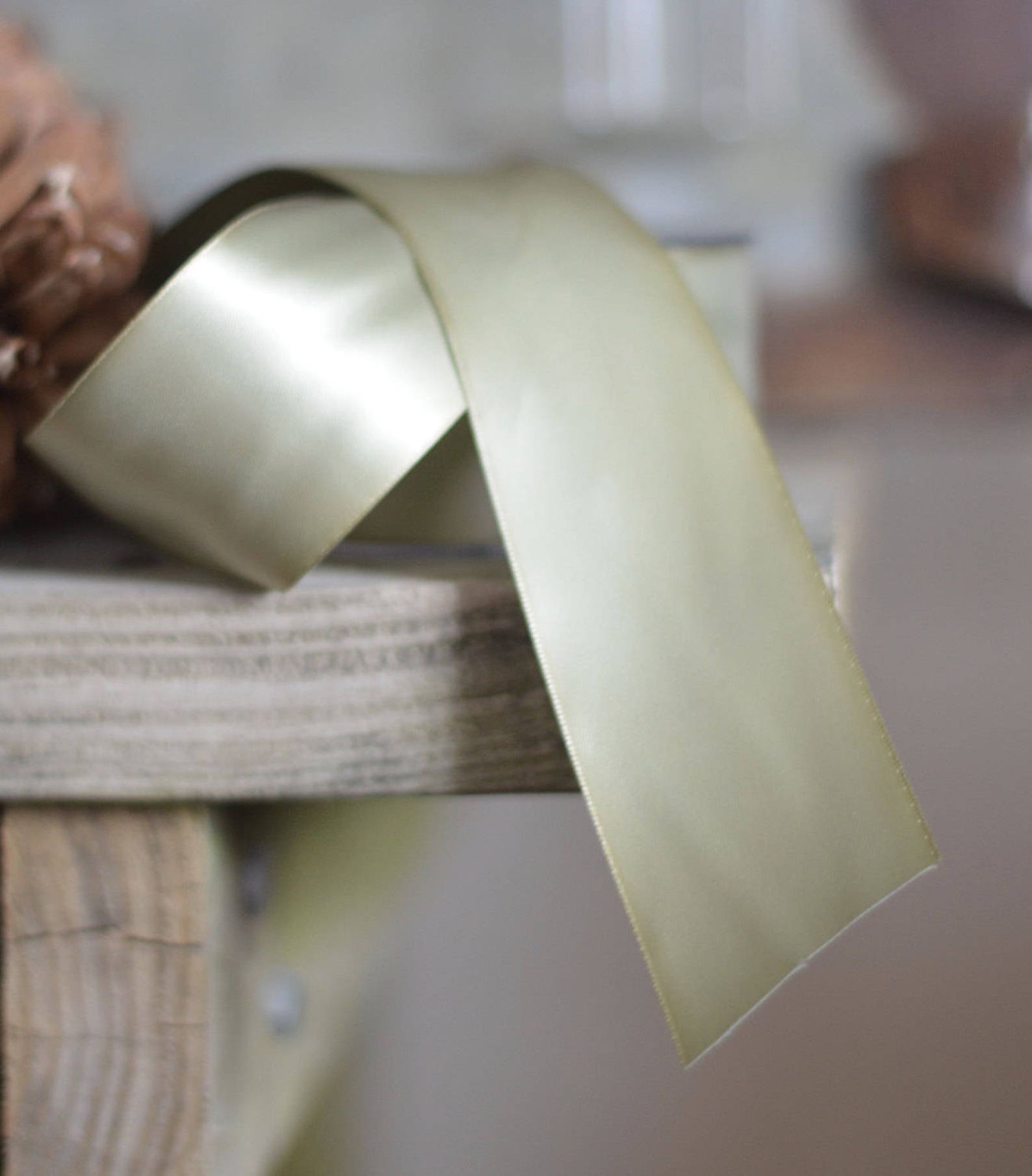 27 Yard Roll of Light Sage Greige Double Face Satin | Etsy