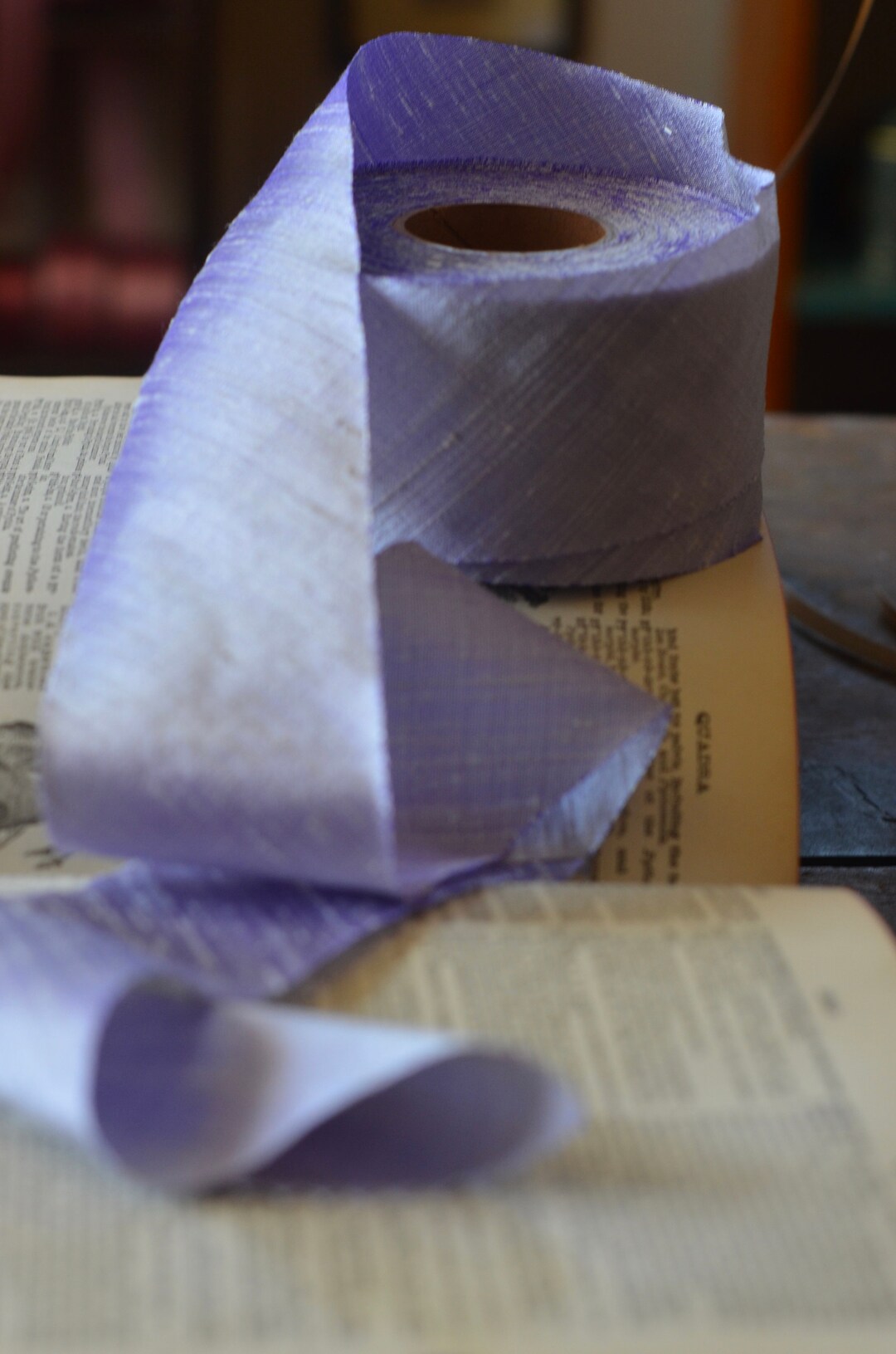 Lavender 2" Dupioni Silk Ribbon - Etsy