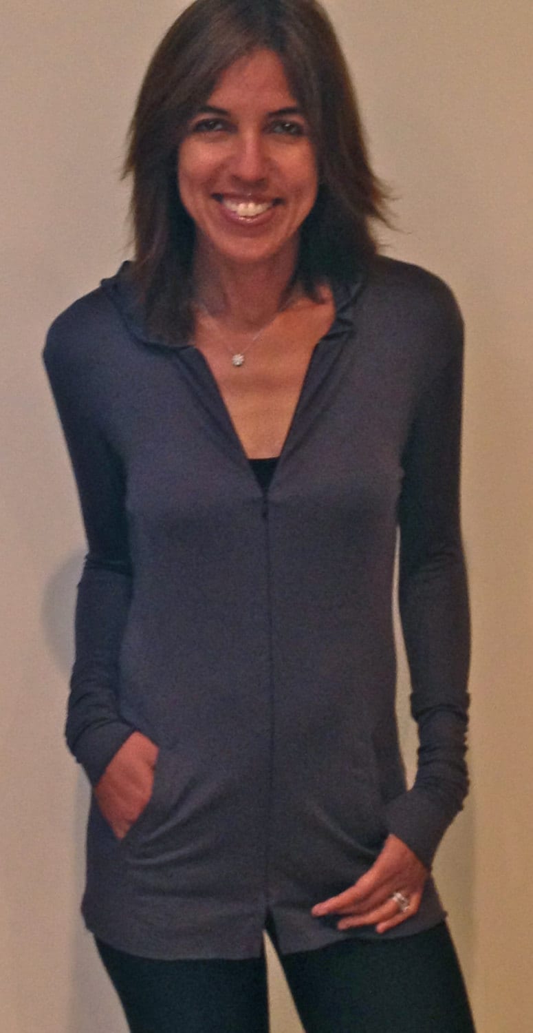 CA-4 Pockets & Open Front Zipper Hoodie - Etsy