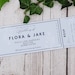 Pretty Pastel Ticket Style Wedding Invitations With Perforated Tear off ...