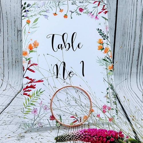 Two Hearts Table Number Holder Menu Stand Number Card - Etsy