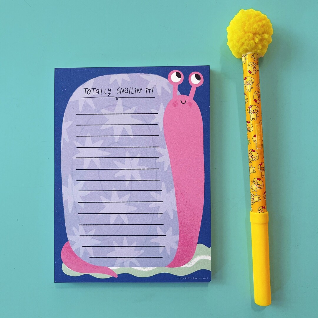 Totally Snailin' It Notepad Snail Notepad Snail - Etsy