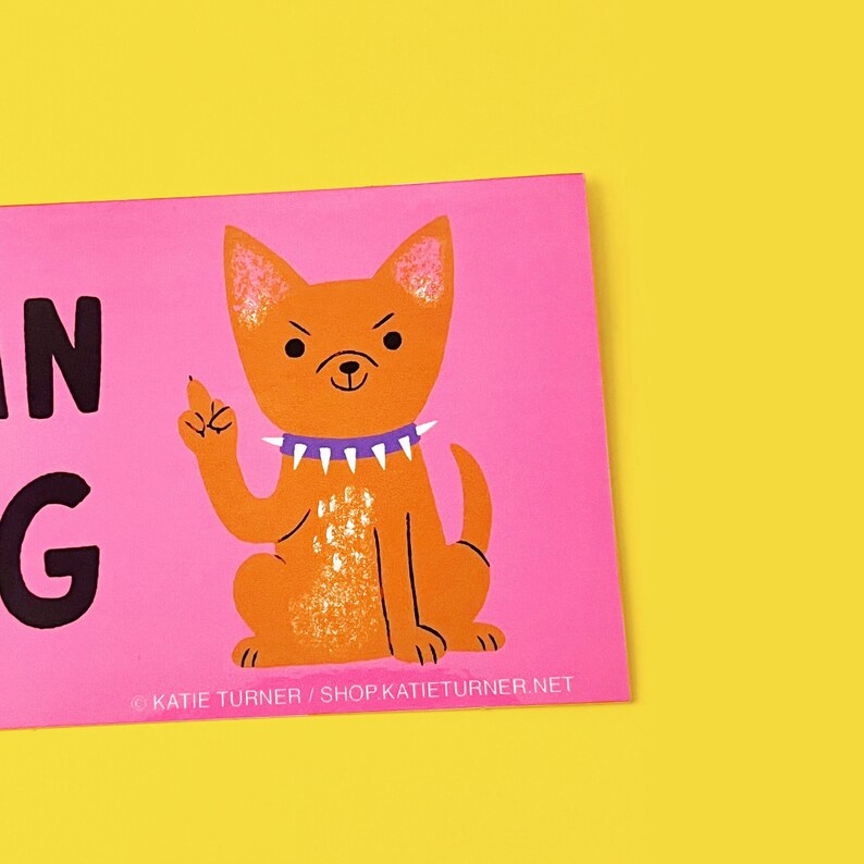 I Love My Mean Little Dog Vinyl Bumper Sticker | Chihuahua Bumper ...