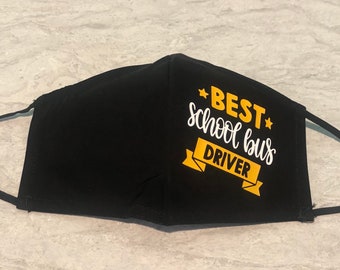 School Bus Driver Face Mask | Etsy
