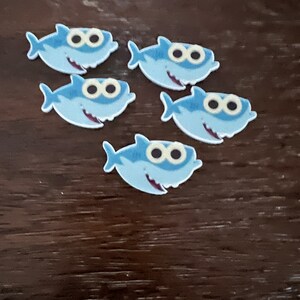 Shark Inspired Craft Lot, (1) Handmade Hair Bow, 10 Yards of 7/8 ...