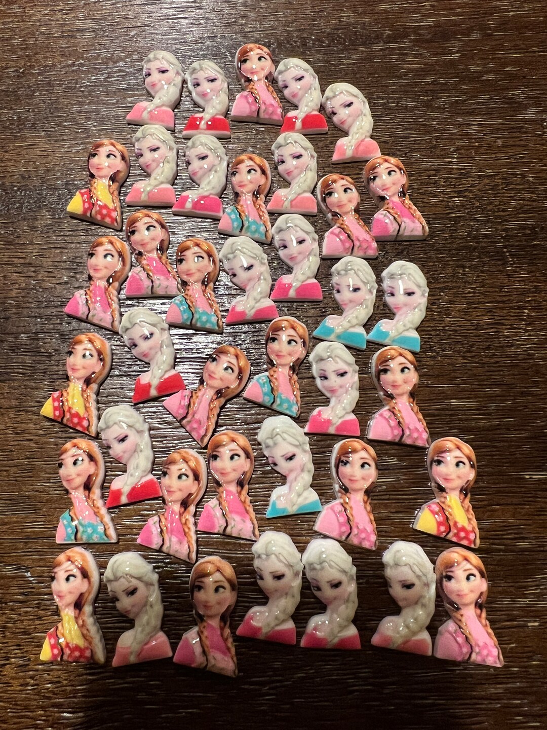 Set of 39 Resin Flatbacks, Frozen Inspired, Approximately 1x 5/8 - Etsy