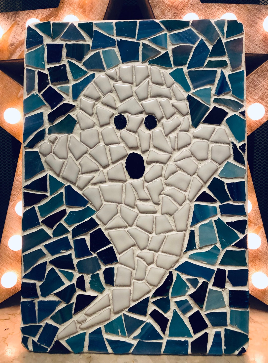 Ghost Mosaic Wall Art Etsy