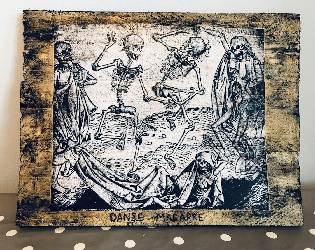 Danse Macabre Vintage Style Wooden Wall Hanging - Etsy