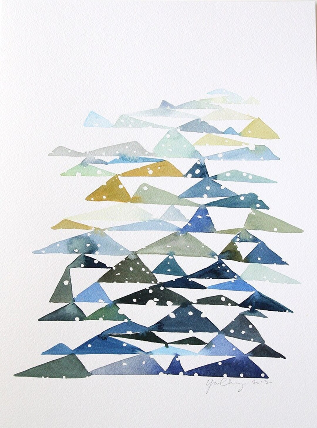 10" X 14" Triangle Landscape Study #2 - Original Painting - Etsy