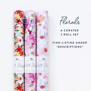 Specialty Floral Gift Wrap: Cosmos Blooms - Etsy