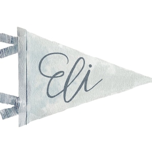 Custom Calligraphy | Watercolor Name Print | Custom Name Pennant Art ...