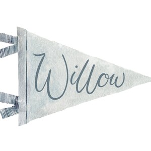 Custom Calligraphy | Watercolor Name Print | Custom Name Pennant Art ...